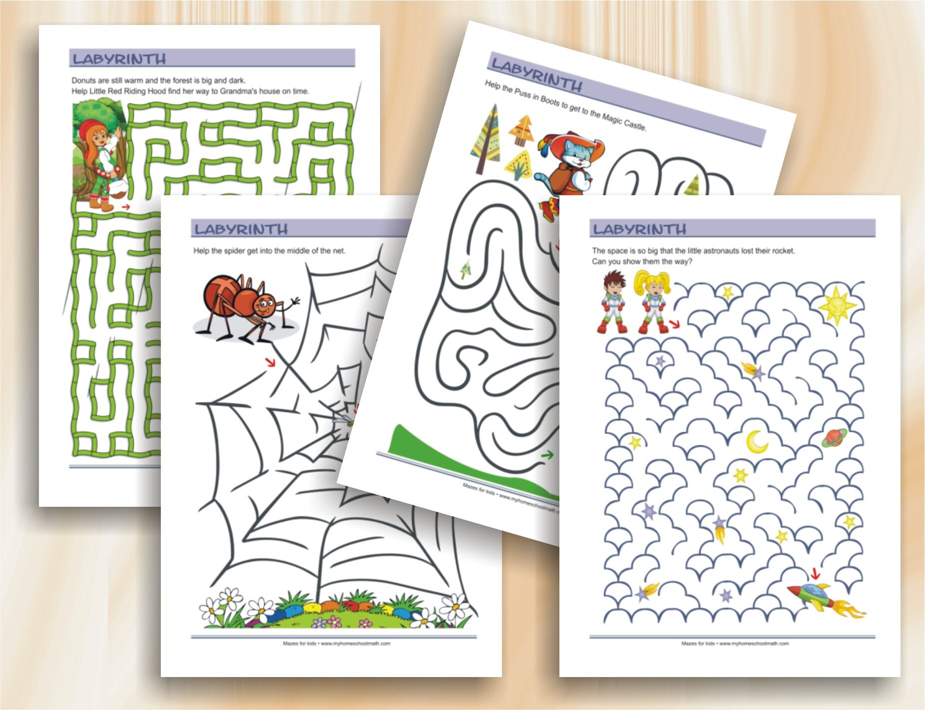 Fun and Challenging Mazes for Kids | 53 Printable Worksheets |download ...