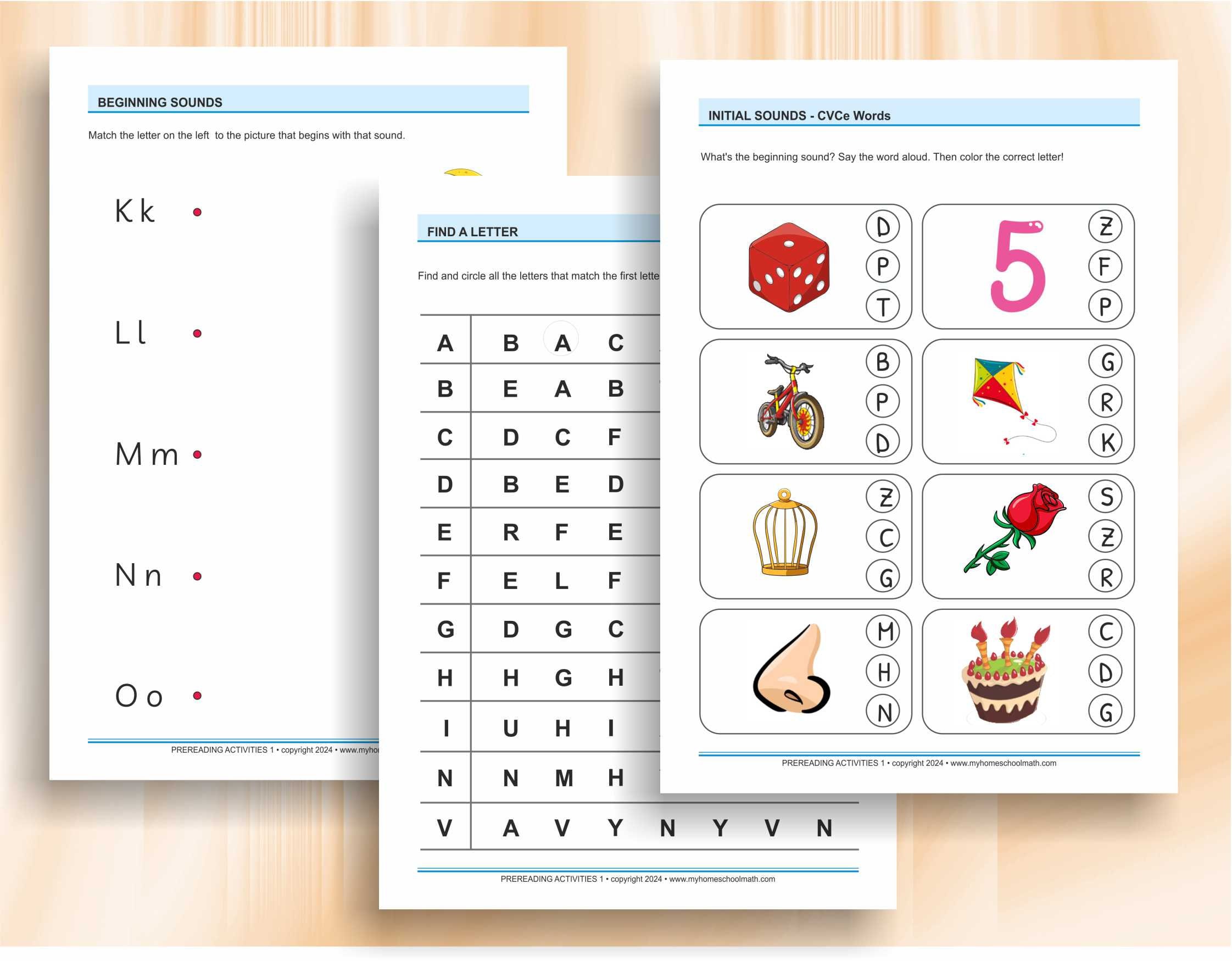 Pre-reading Activities part 1 Preschool & Kindergarten Worksheets ...
