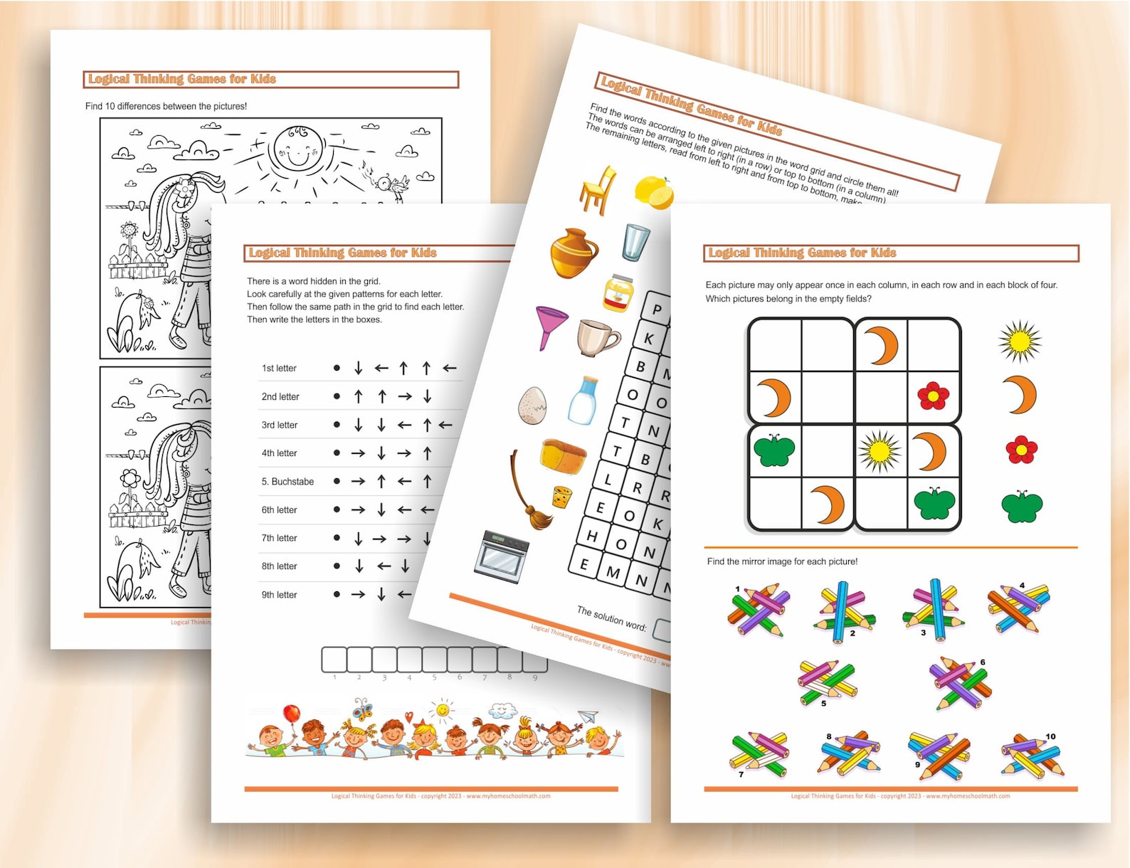 Logical Thinking Games for Kids Brain Teasers for Children Ages 8 64 ...