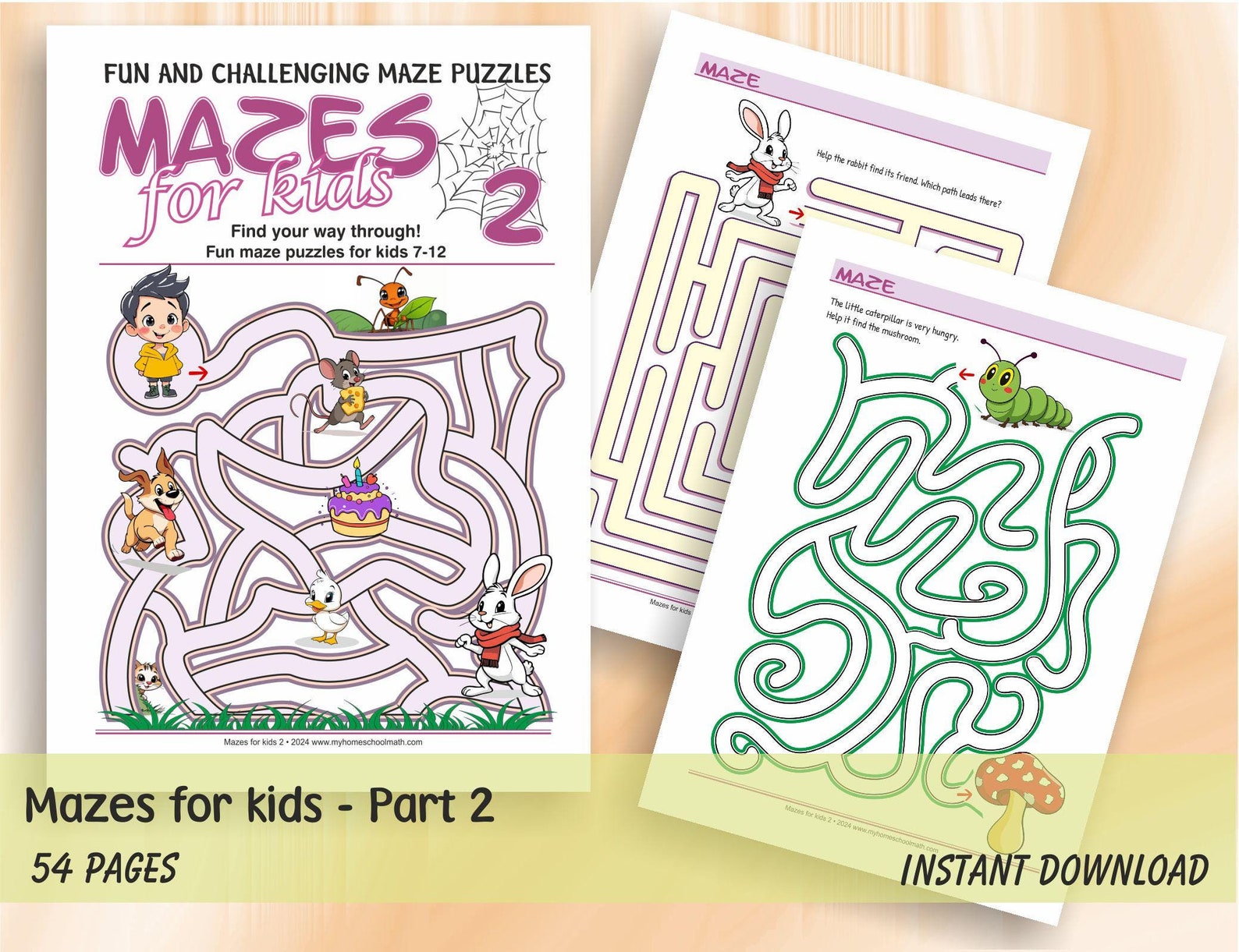 Fun and Challenging Mazes for Kids Part 2 | 54 Printable Worksheets ...