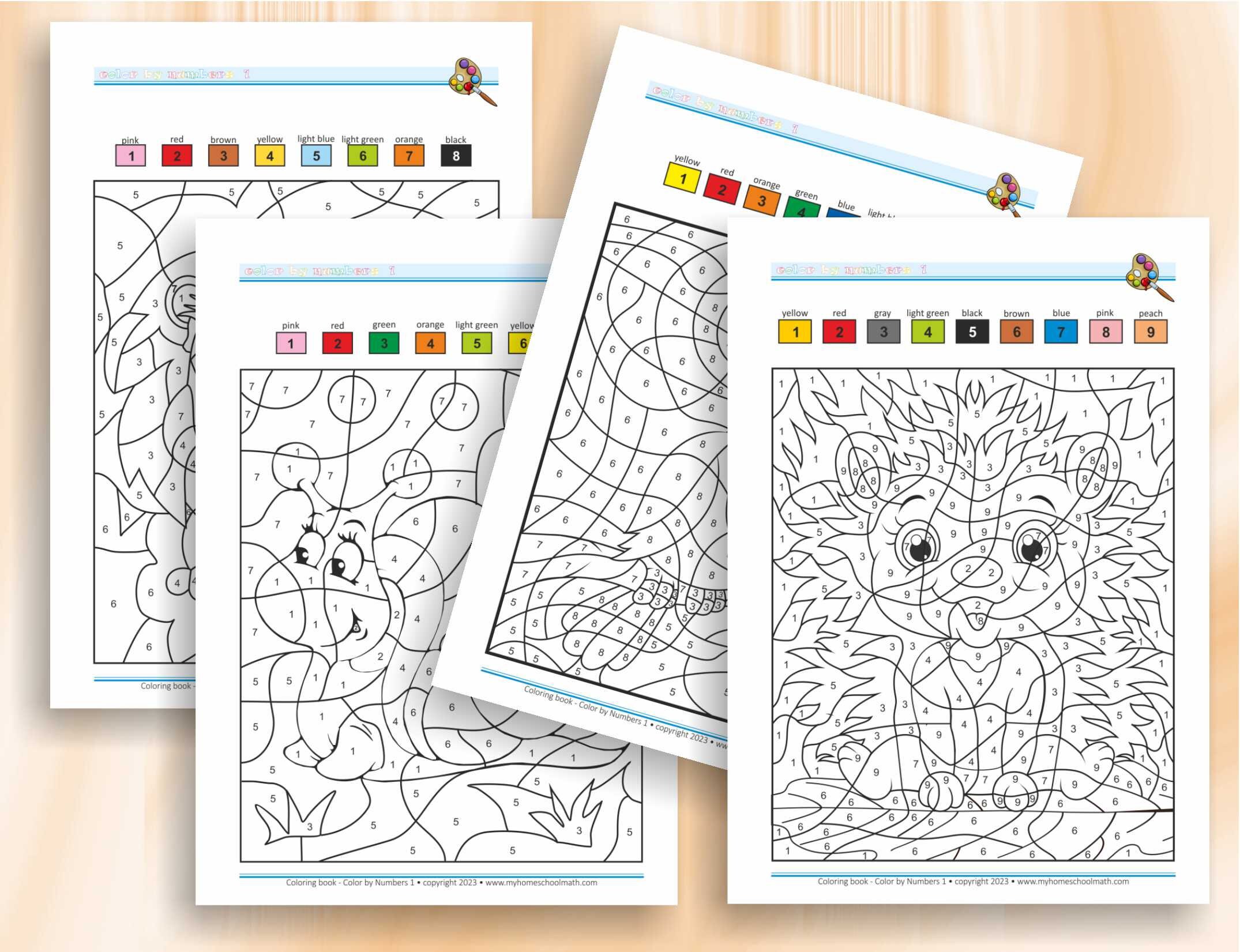Color by Number for Kids Ages 6-10 Part 1 | Activity Book | 30 Cute ...