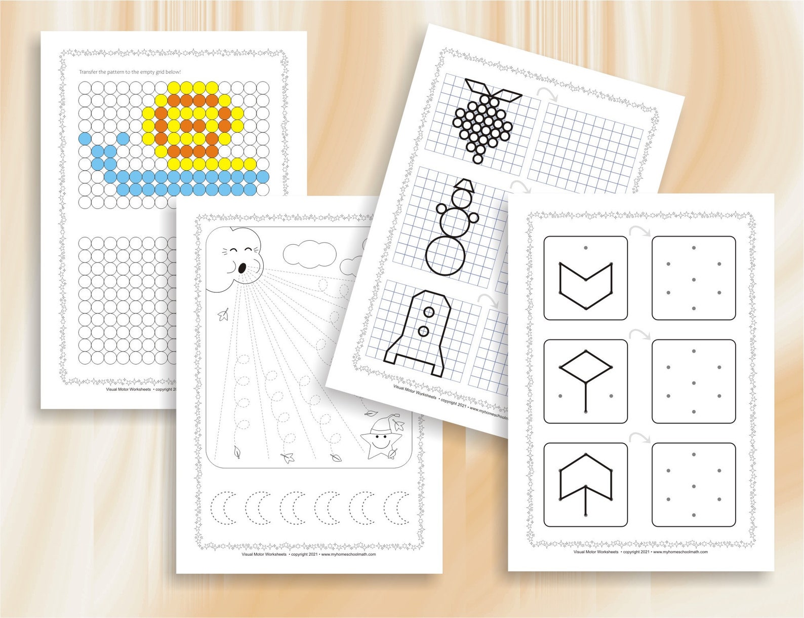 Visual Motor Worksheets - Exercises to Improve Fine Motor and Visuo ...