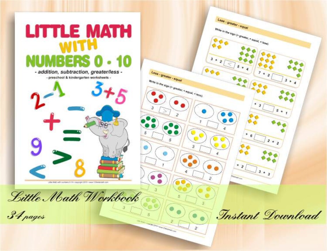 Little Math With Numbers 0-10 - Preschool & Kindergarten Math ...