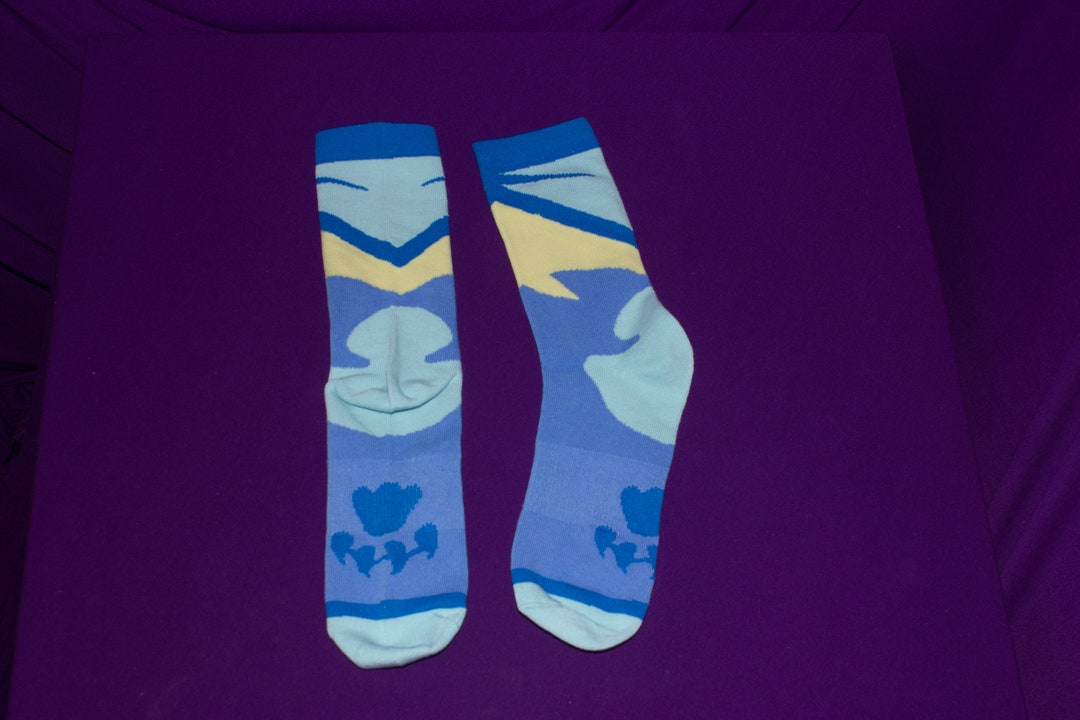 Vaporeon Inspired Socks - Faux Paws Socks Poseidon - Etsy
