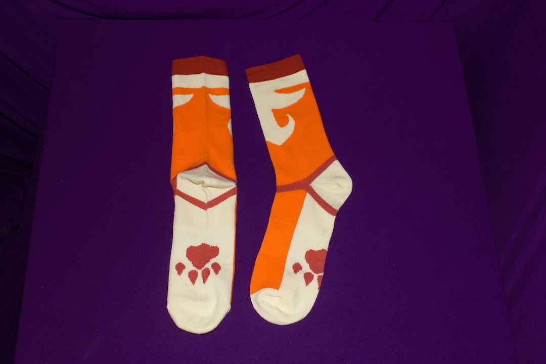 Flareon Inspired Socks Faux Paws Socks Hephaestus - Etsy