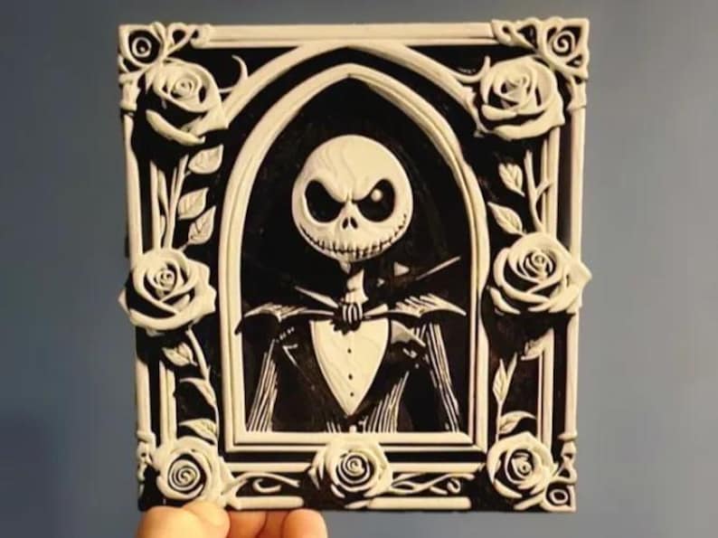 3D Printed Jack Skellington Lithograph Portrait NBC Nightmare Before ...