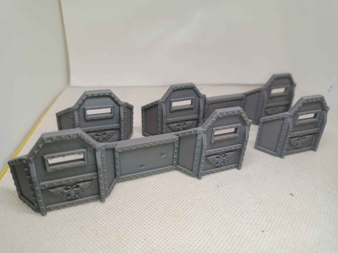 Set of 4x Aegis 40k Defense Line WARHAMMMER Tabletop RPG Terrain ...