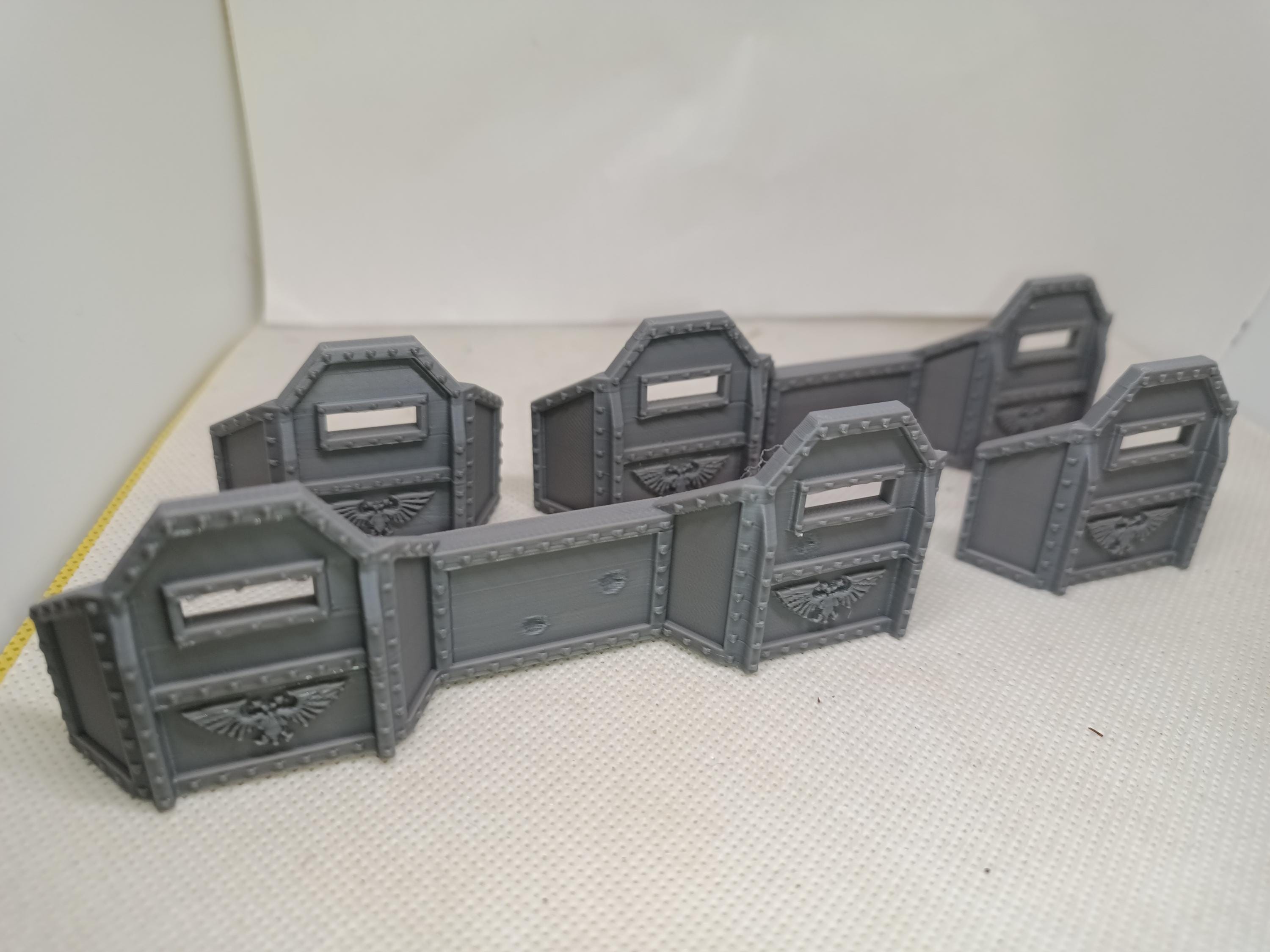 Set of 4x Aegis 40k Defense Line WARHAMMMER Tabletop RPG Terrain ...