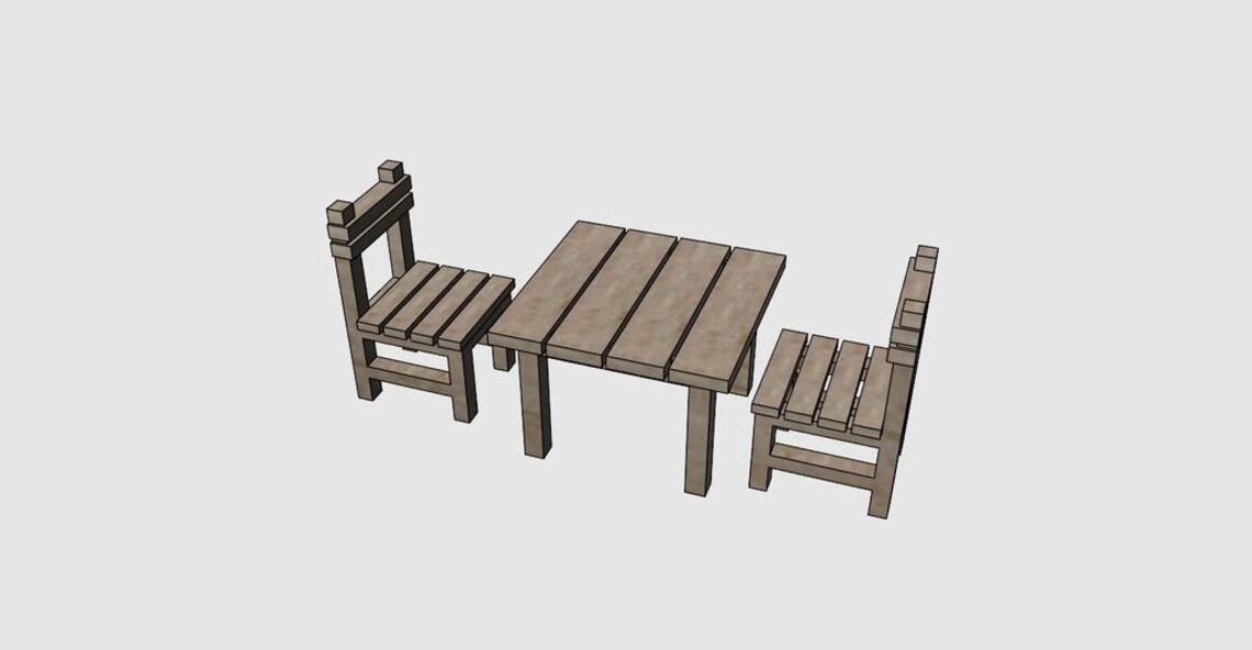 28mm WOOD Pla Table Chairs Set Terrain RPG Tavern Miniatures Minis DND ...