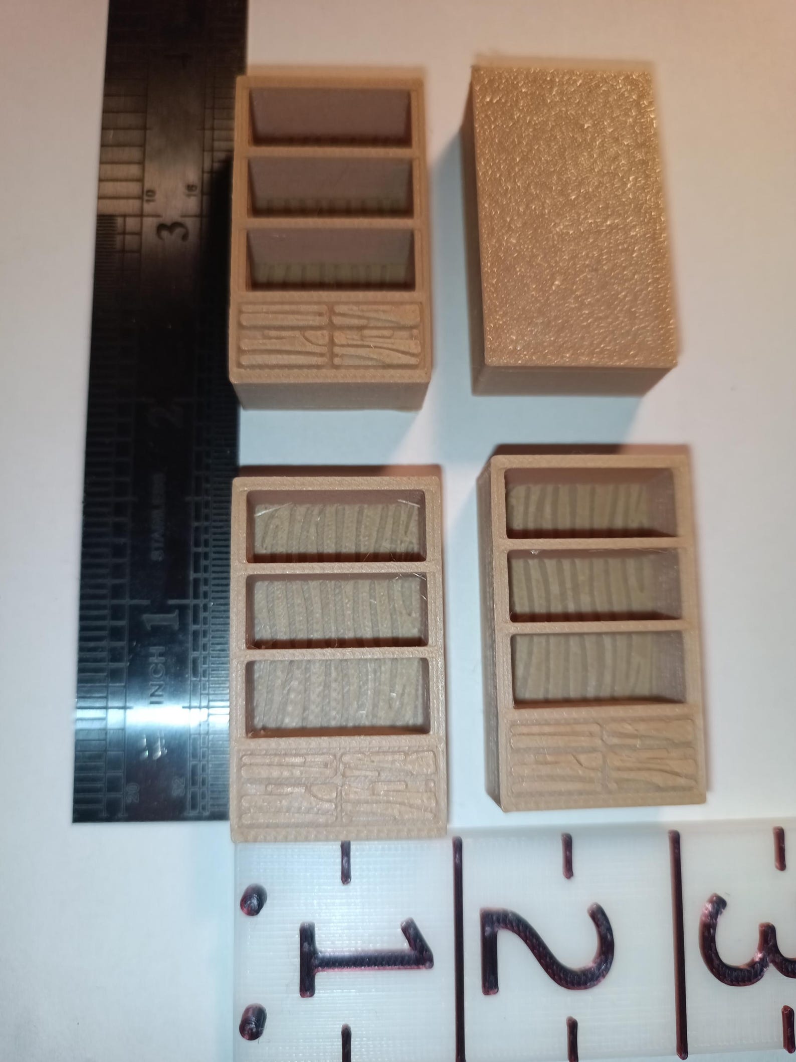 4x Book Shelves Shelf MINIATURES 1.5" Tall Dollhouse RPG DND Tabletop ...
