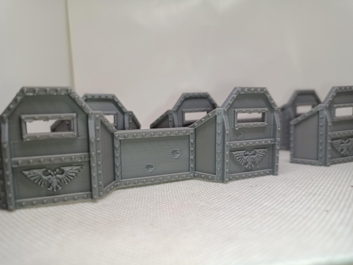Set of 4x Aegis 40k Defense Line WARHAMMMER Tabletop RPG Terrain ...