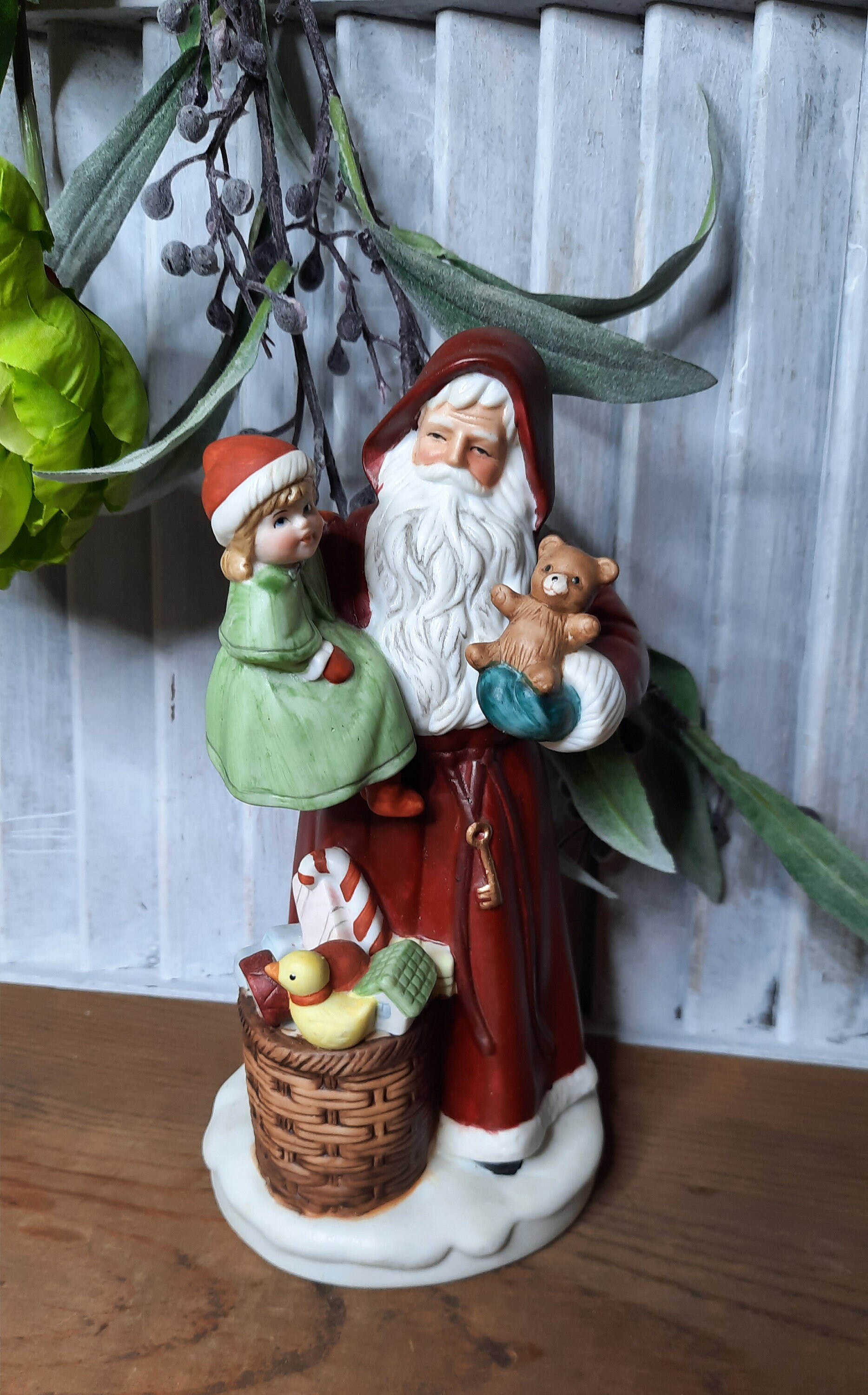 Porcelain Santa Figurine - Etsy