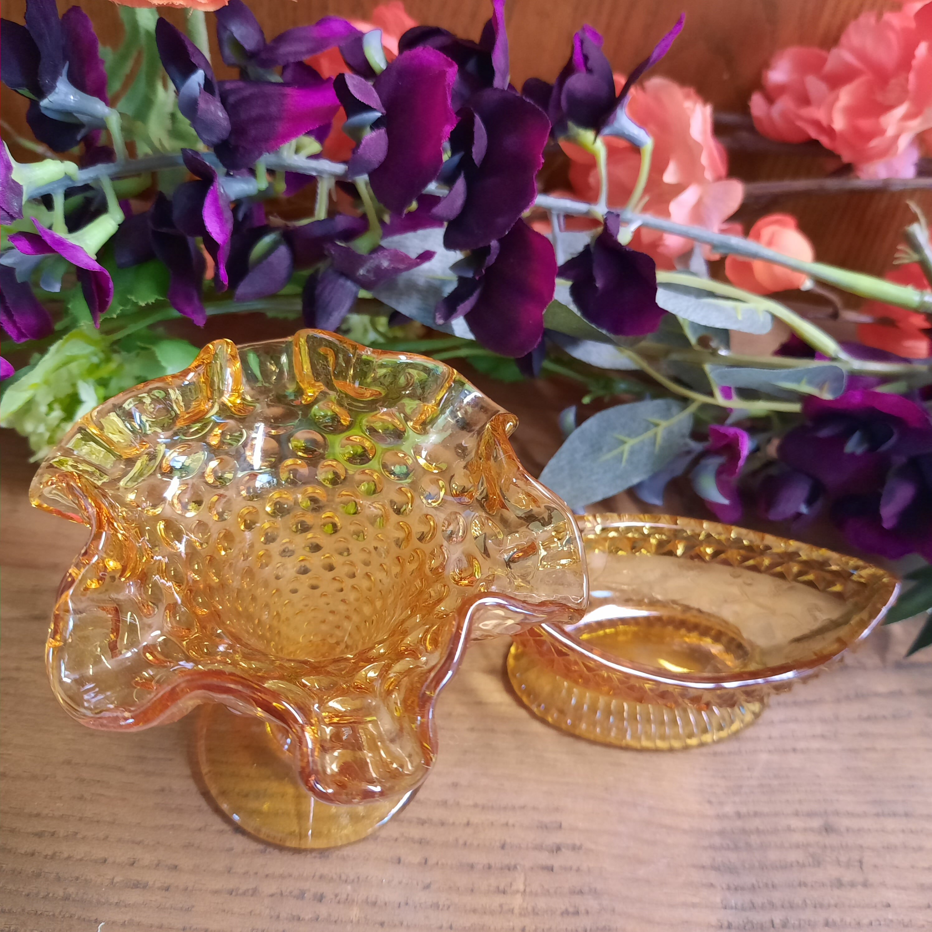 Fenton Amber Glassware miniatures - Etsy
