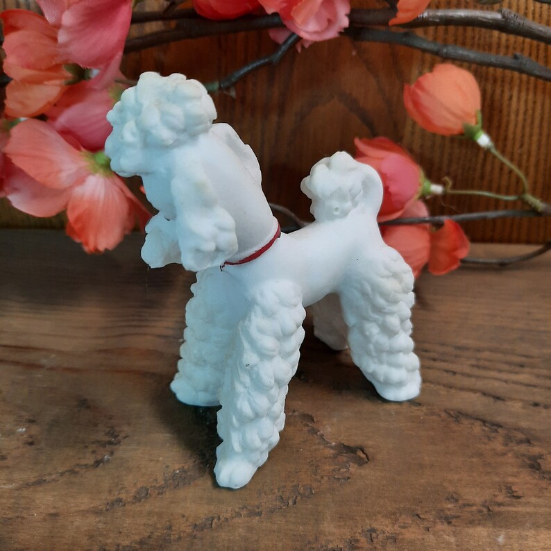 Vintage Chalkware Poodle Figurine, Miniature Dog Sculpture - Etsy