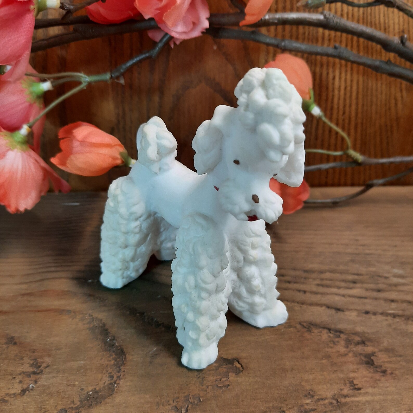 Vintage Chalkware Poodle Figurine, Miniature Dog Sculpture - Etsy