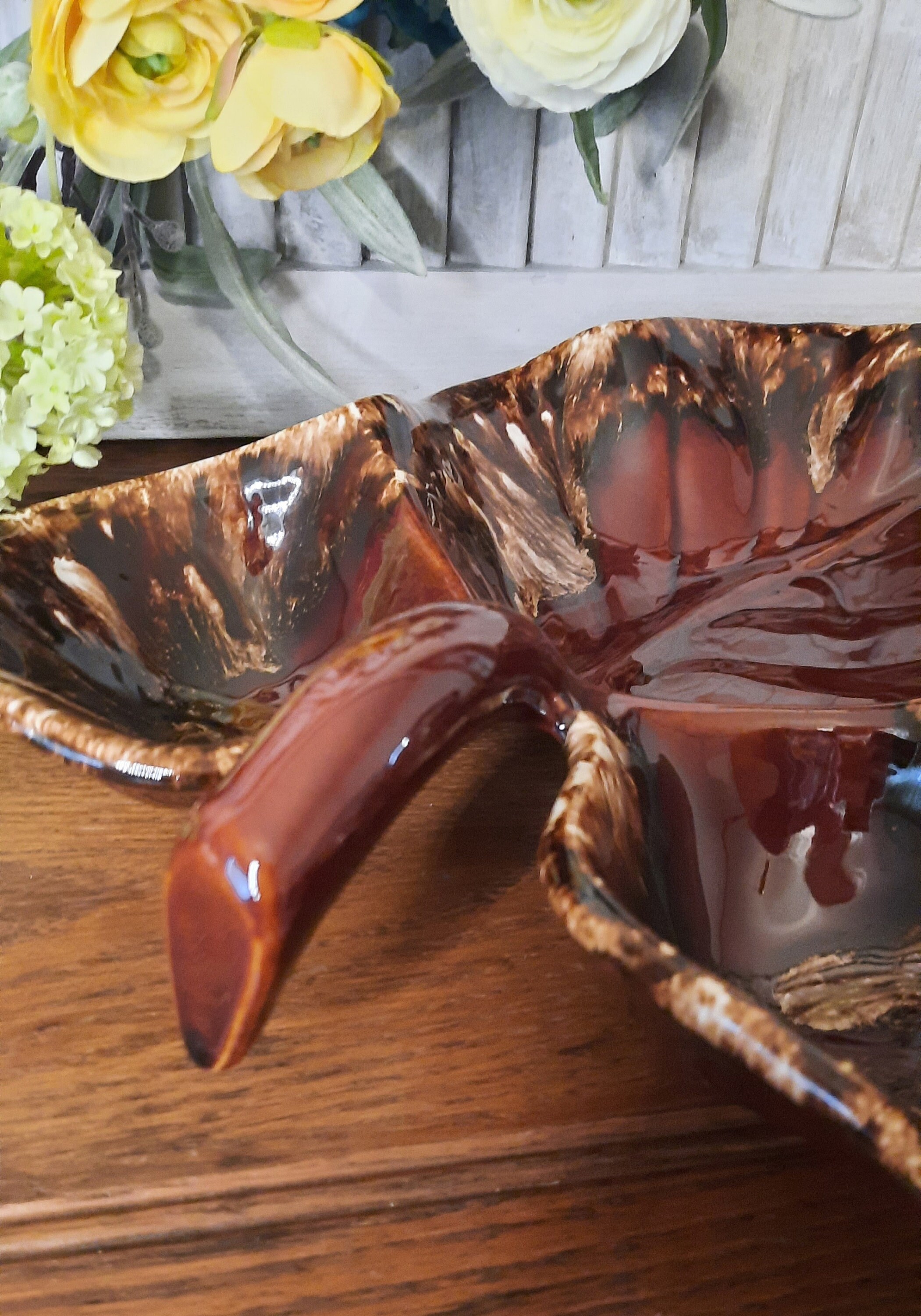 Vintage Hull Drip Pottery Dish - Etsy