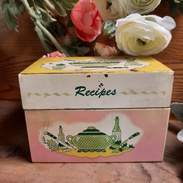 Metal Recipe Box - Etsy