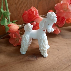 Vintage Chalkware Poodle Figurine, Miniature Dog Sculpture - Etsy