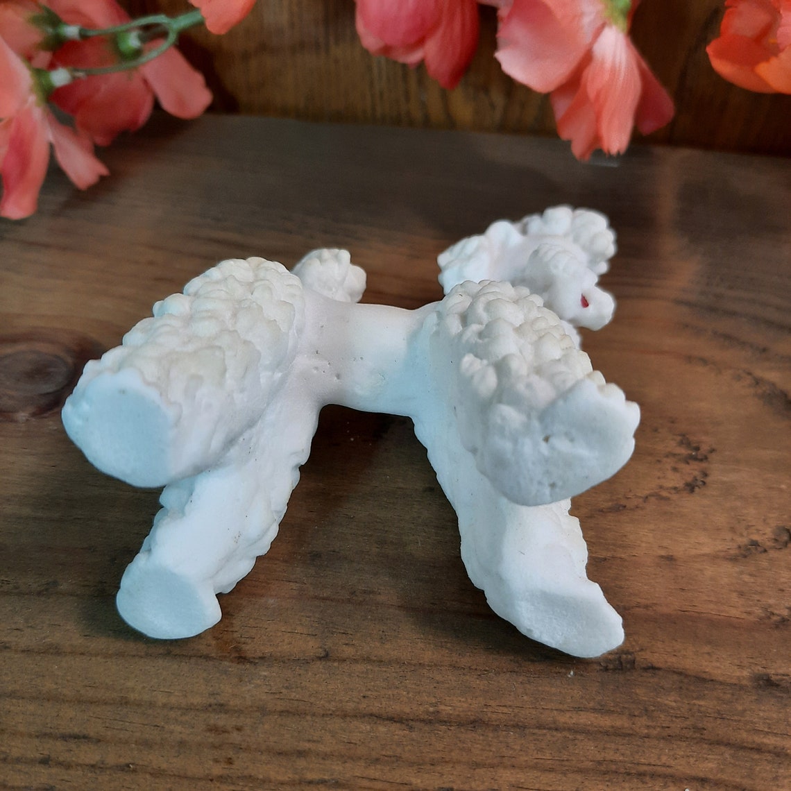 Vintage Chalkware Poodle Figurine, Miniature Dog Sculpture - Etsy