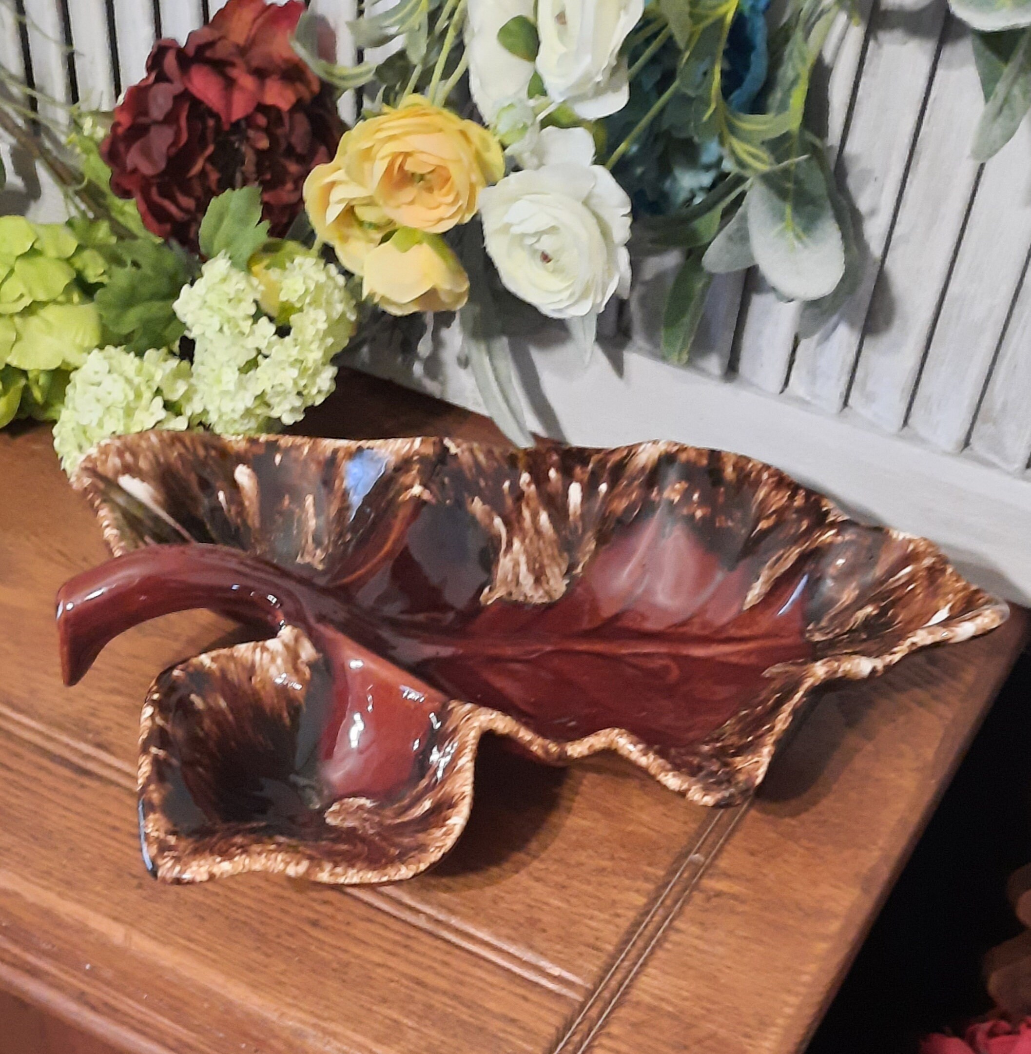 Vintage Hull Drip Pottery Dish - Etsy