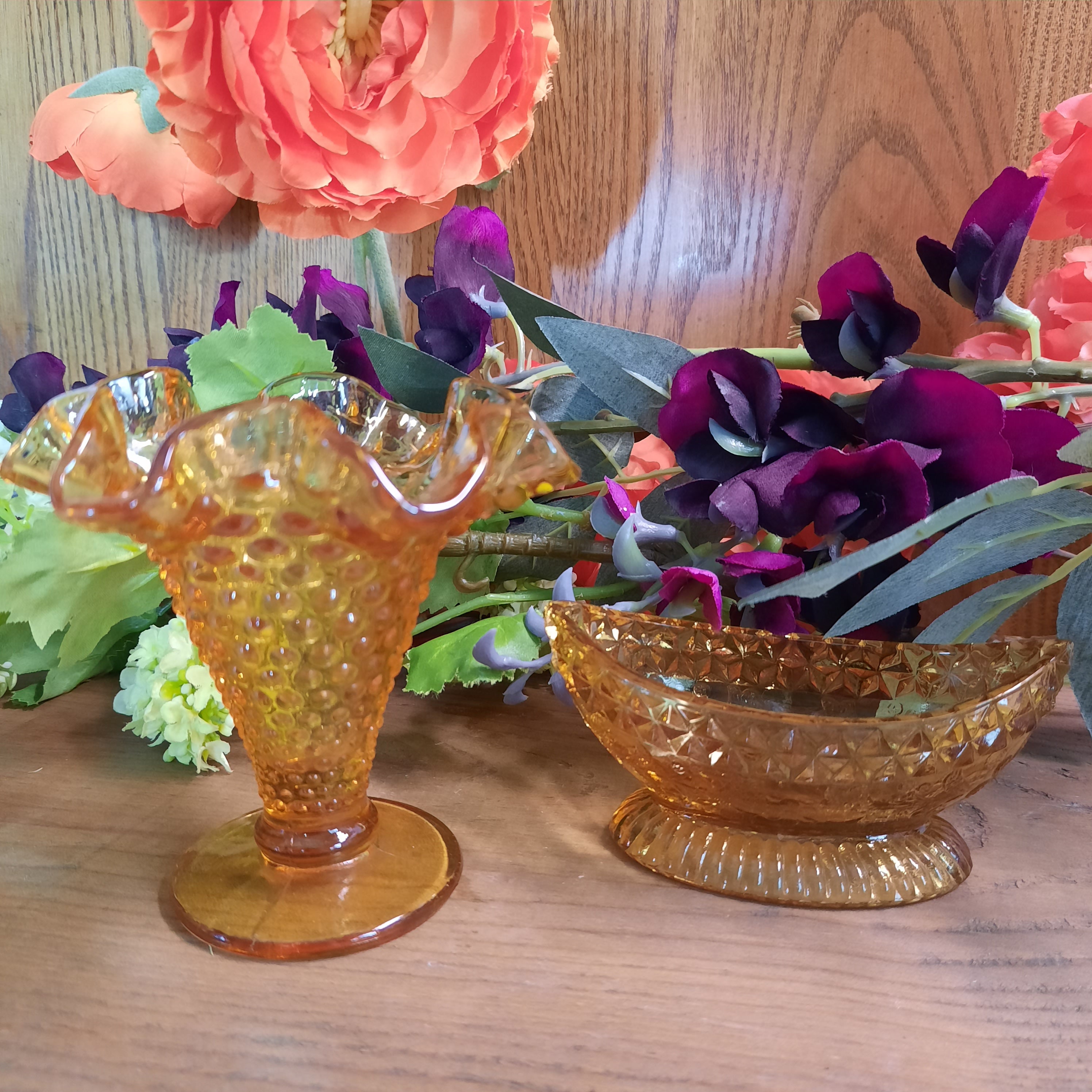 Fenton Amber Glassware (miniatures) - Etsy