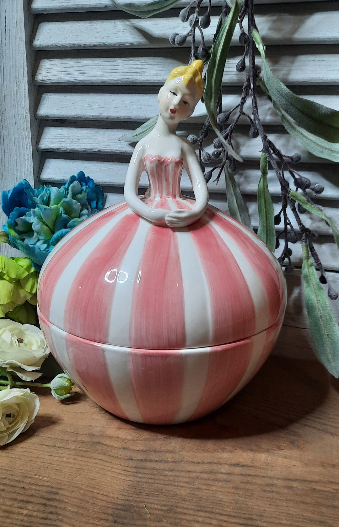 Vintage Lady Trinket Dish - Etsy