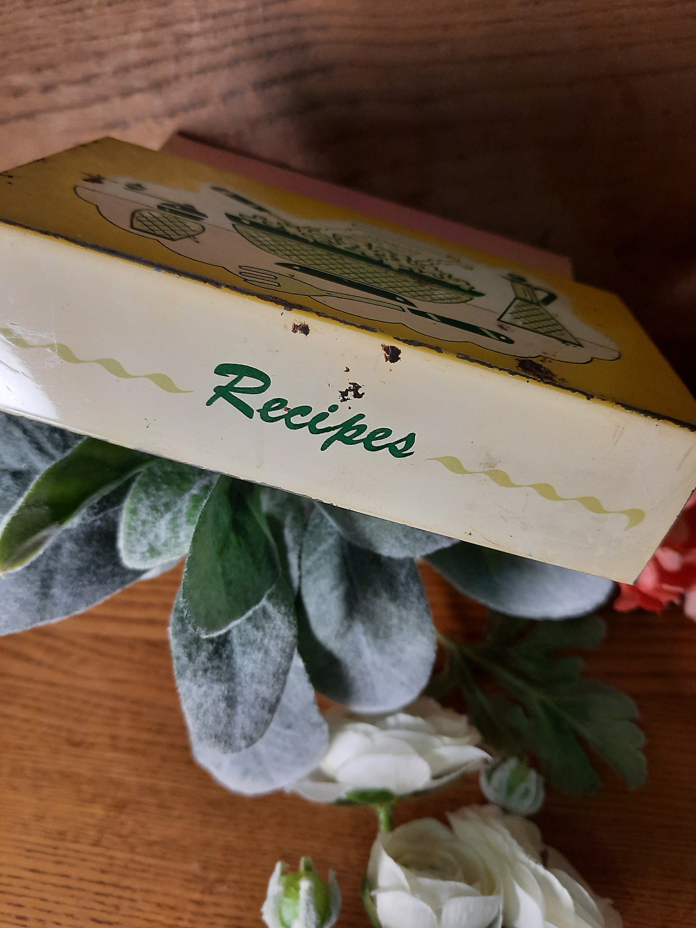 Vintage Metal Recipe Box - Etsy