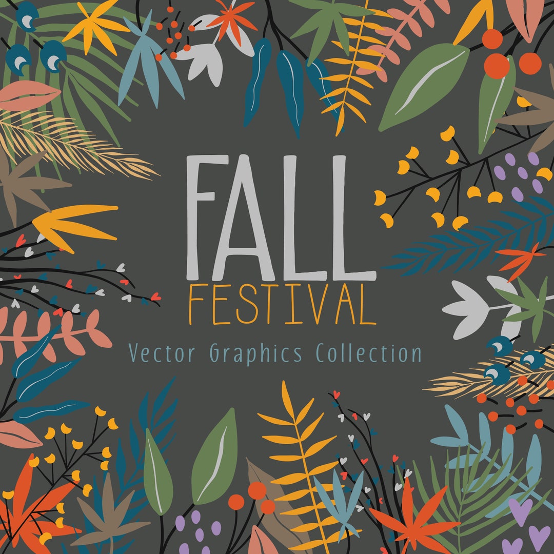 FALL FESTIVAL | Autumn Foliage Clipart Vector Graphics | 10 Free ...