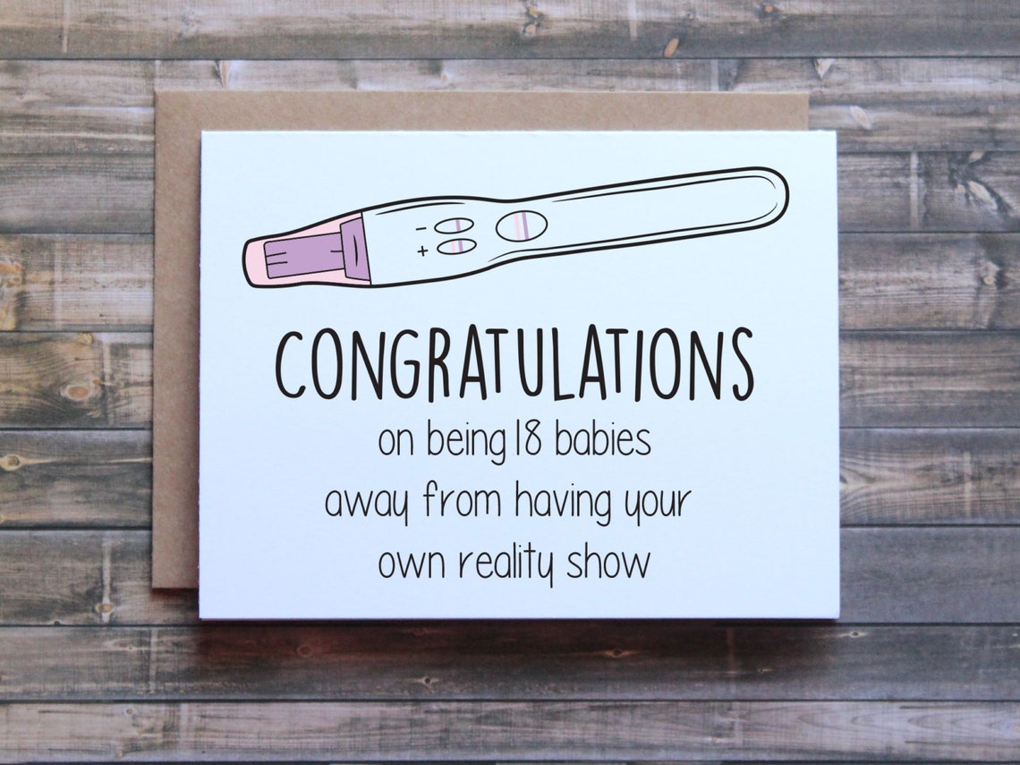 Funny Pregnancy Card, Funny Expecting Card, Funny Baby Card, 19 Kids ...
