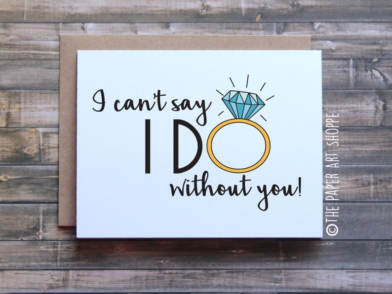 I Can't Say I Do Without You Card for Bridesmaid Card | Etsy