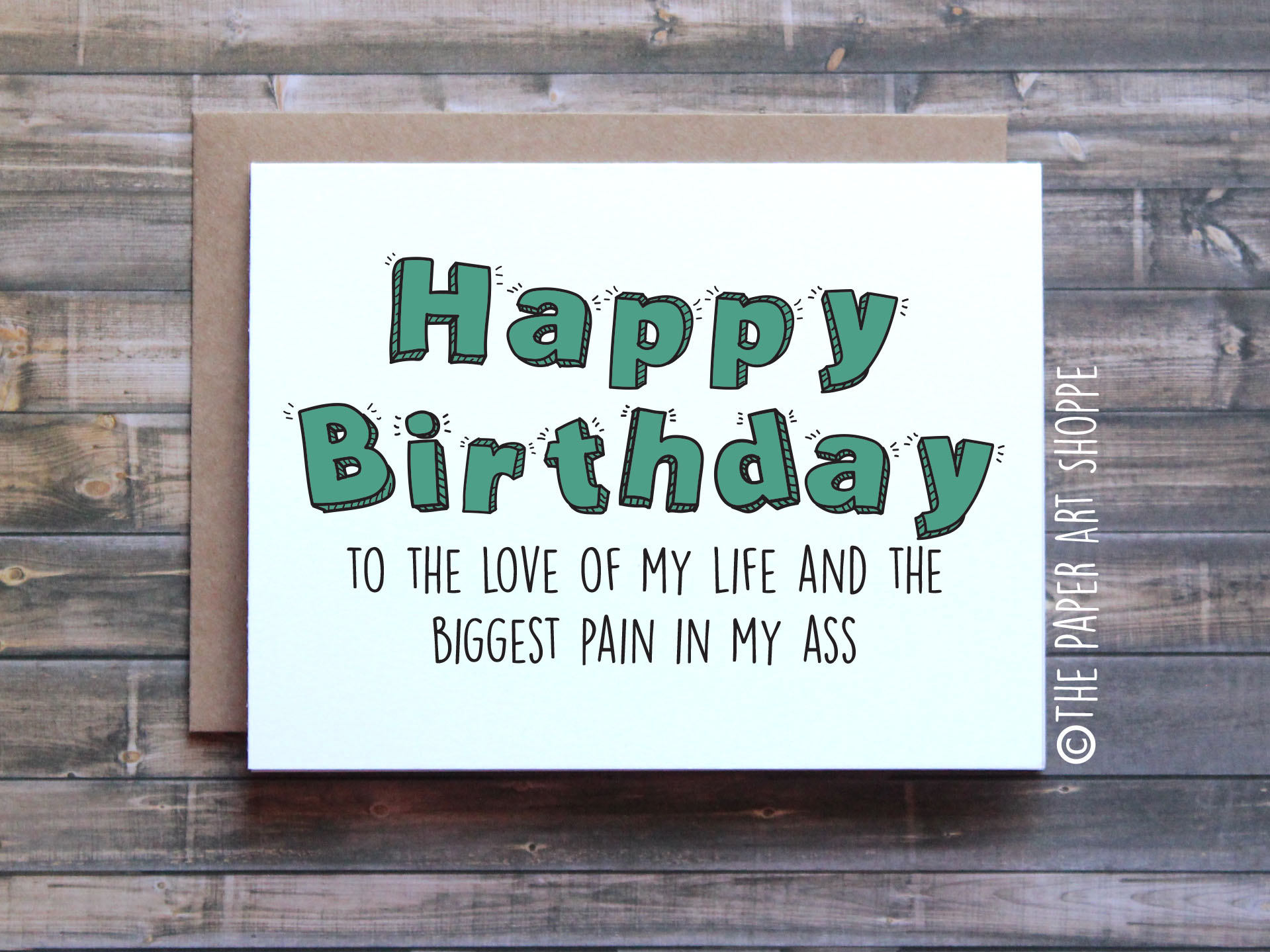 Funny birthday card happy birthday to the love of my life and | Etsy