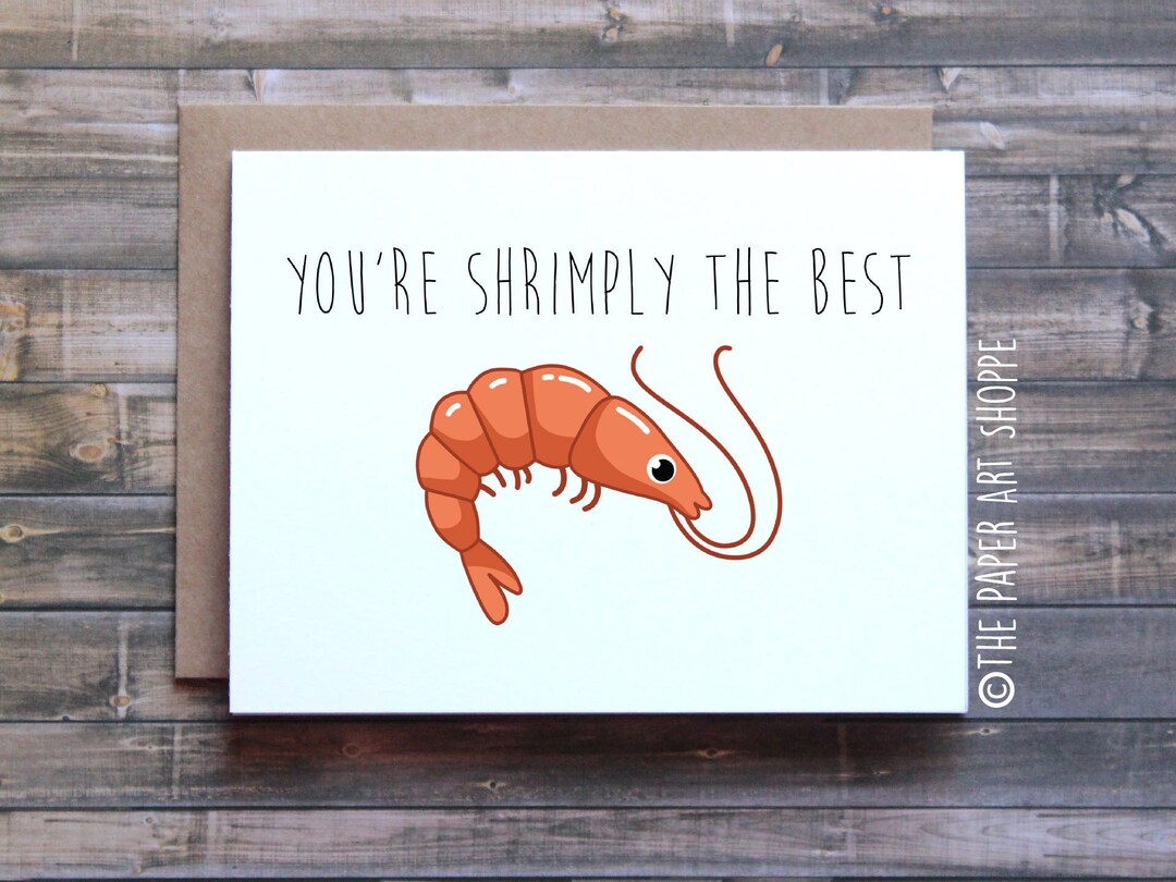 You're Shrimply the Best Funny Birthday Card Funny Love - Etsy