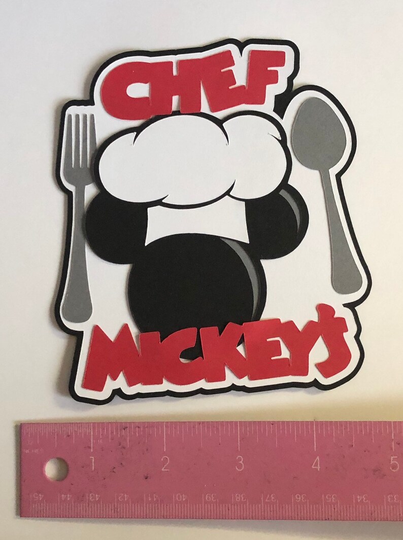 Chef Mickey Scrapbook Title Premade Paper Piecing | Etsy