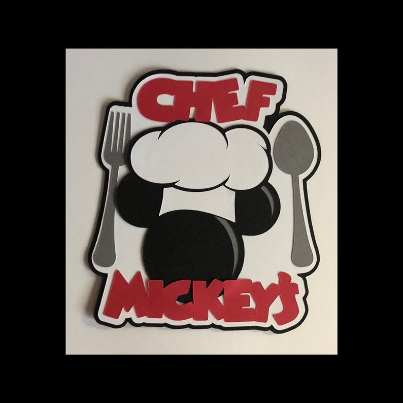 Chef Mickey Scrapbook Title Premade Paper Piecing | Etsy