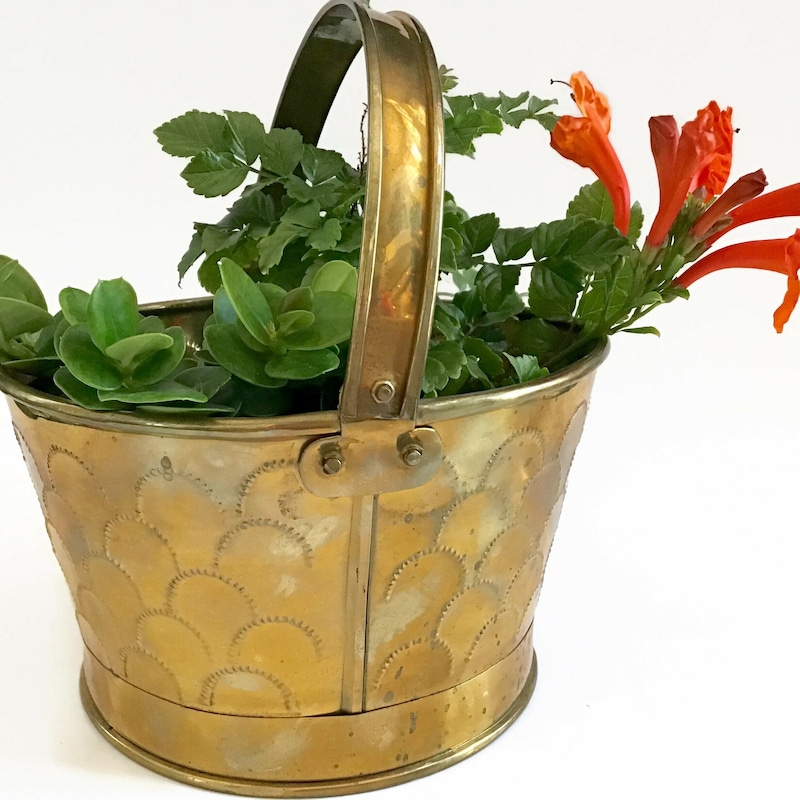 Solid Brass Basket - Etsy