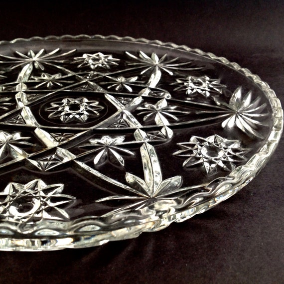 Vintage Glass Cake Plate Mid Century Modern 1960s Cake Etsy