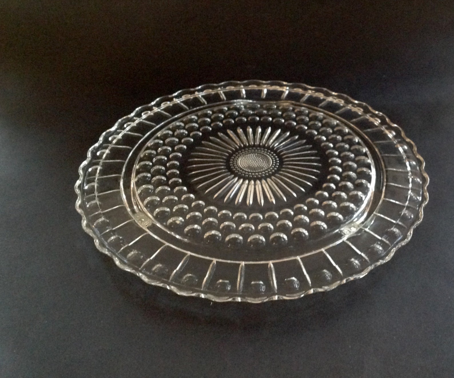 Vintage Glass Cake Plate Fancy Cake Plate Scrolled Cake | Etsy