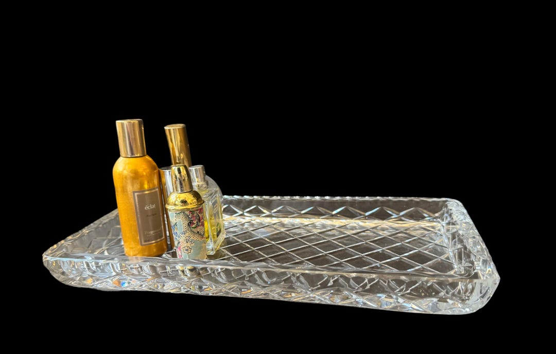 Vintage Vanity Tray, Oval Tray, Vanity Decor, Desk Tray, Bar Tray ...