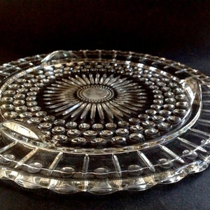 Vintage Glass Cake Plate - Fancy Cake Plate - Scrolled Cake Plate ...