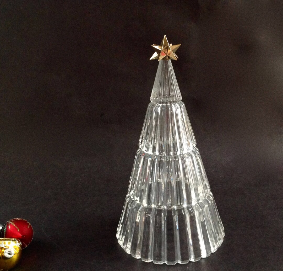 Vintage Glass Christmas Tree - Vintage Christmas Decor - Tabletop Tree ...