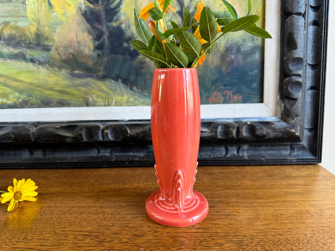 Vintage Art Deco Vase, Fiesta Ware, Turquoise Pottery Vase, Fiestaware ...