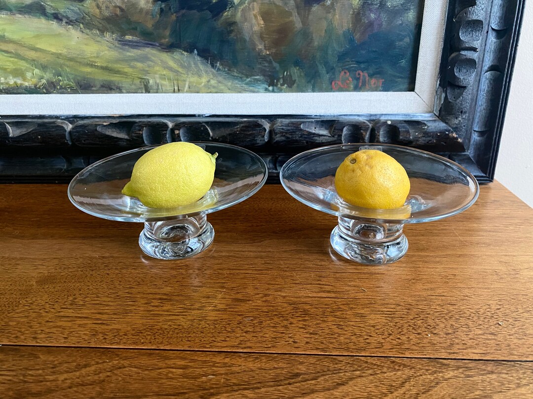 Vintage Blenko Glass Bowls, Mushroom Bowls, Blenko Glass Candle Holders ...