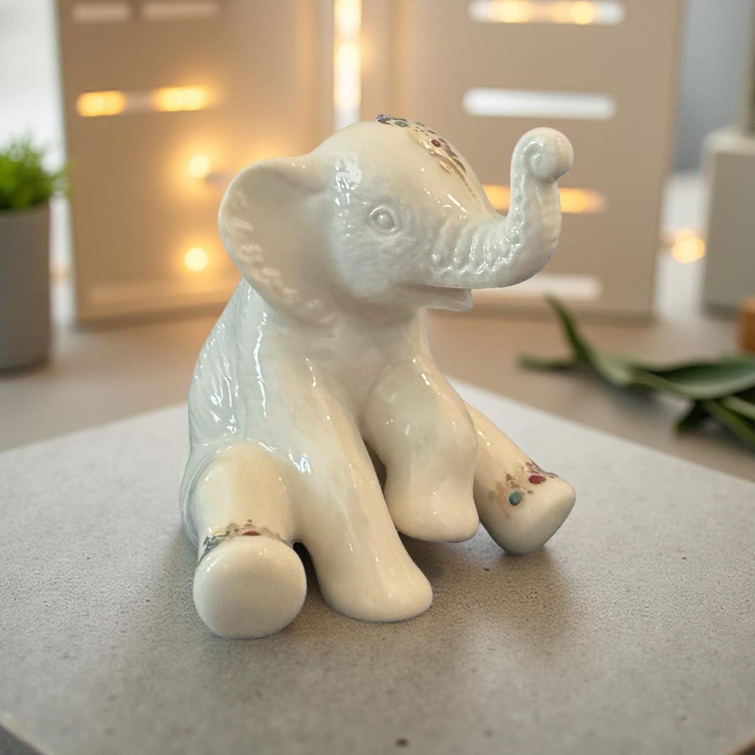 Vintage Lenox Elephant Figurine: Ivory China, Gold Trim, 1992 - Etsy