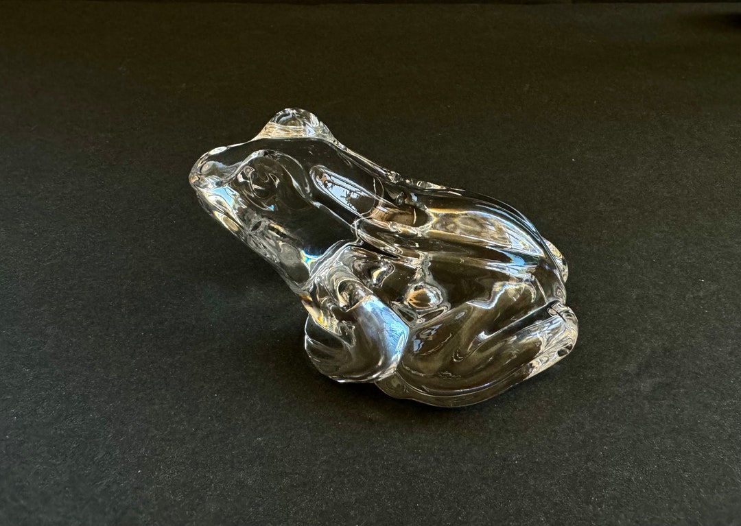 Vintage Crystal Frog Princess House Crystal Frog Figurine Art Glass ...