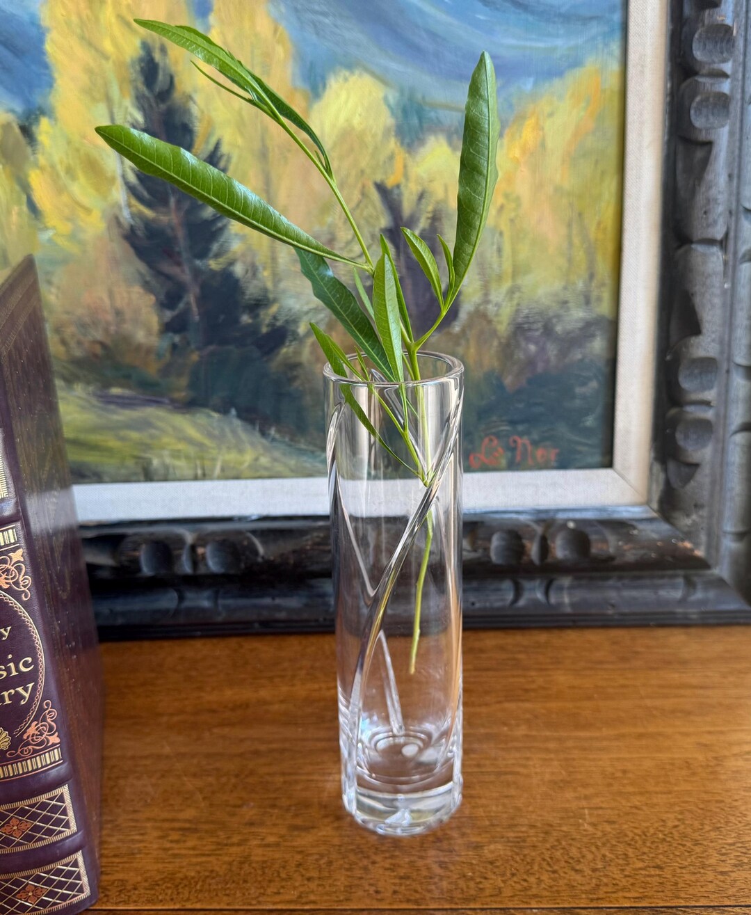 Vintage Tiffany & Co Crystal Vase, Wedding Vase, Swirl Optic Pattern ...
