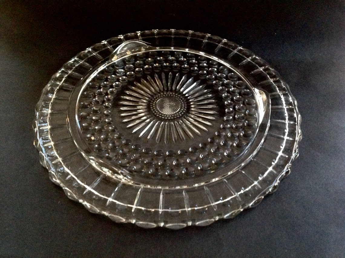 Vintage Glass Cake Plate Fancy Cake Plate Scrolled Cake | Etsy