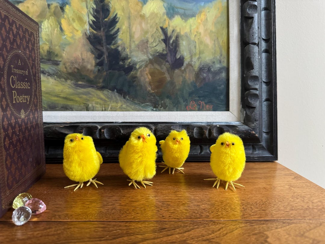 Vintage Fuzzy Easter Chicks, Easter Decor, Easter Animals, Easter ...