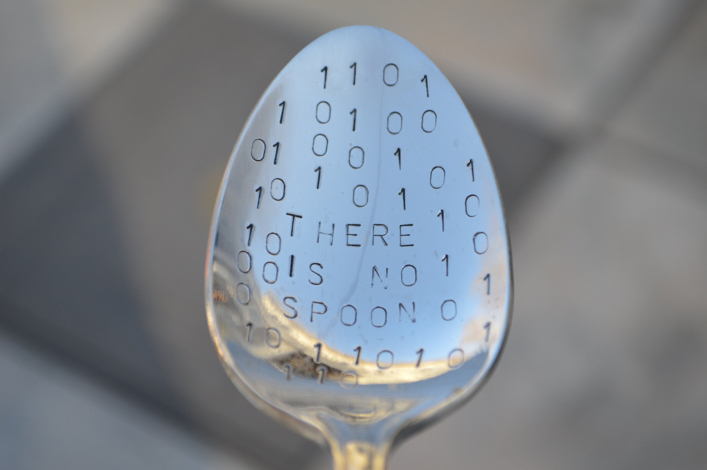 THERE is NO SPOON Binary Matrix. Matrix Resurrection Inspired - Etsy