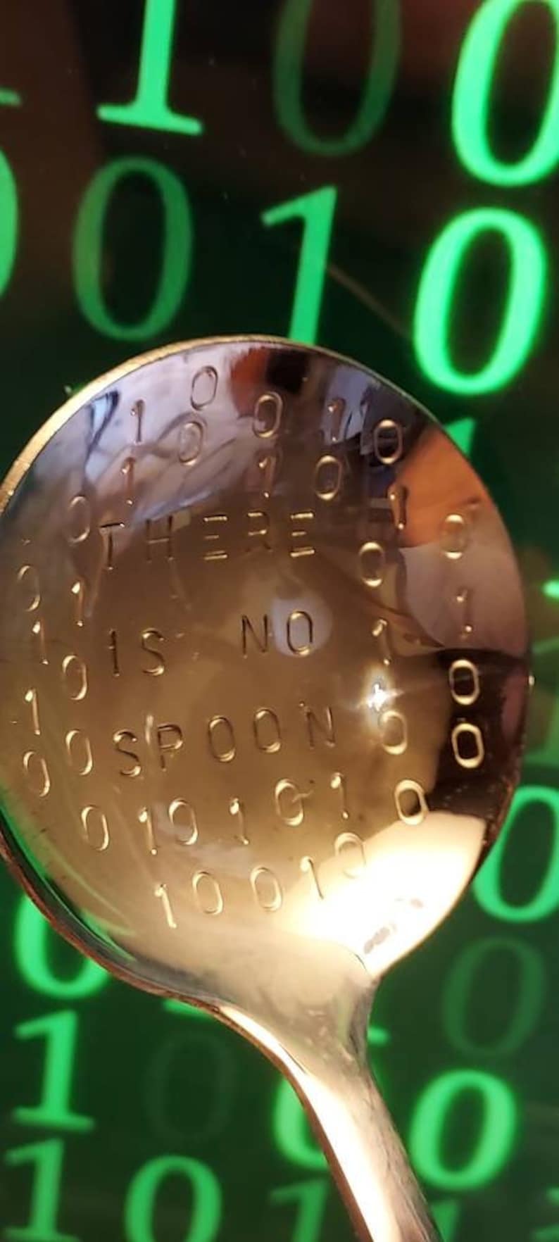 THERE is NO SPOON Binary Matrix. Matrix Resurrection Inspired | Etsy
