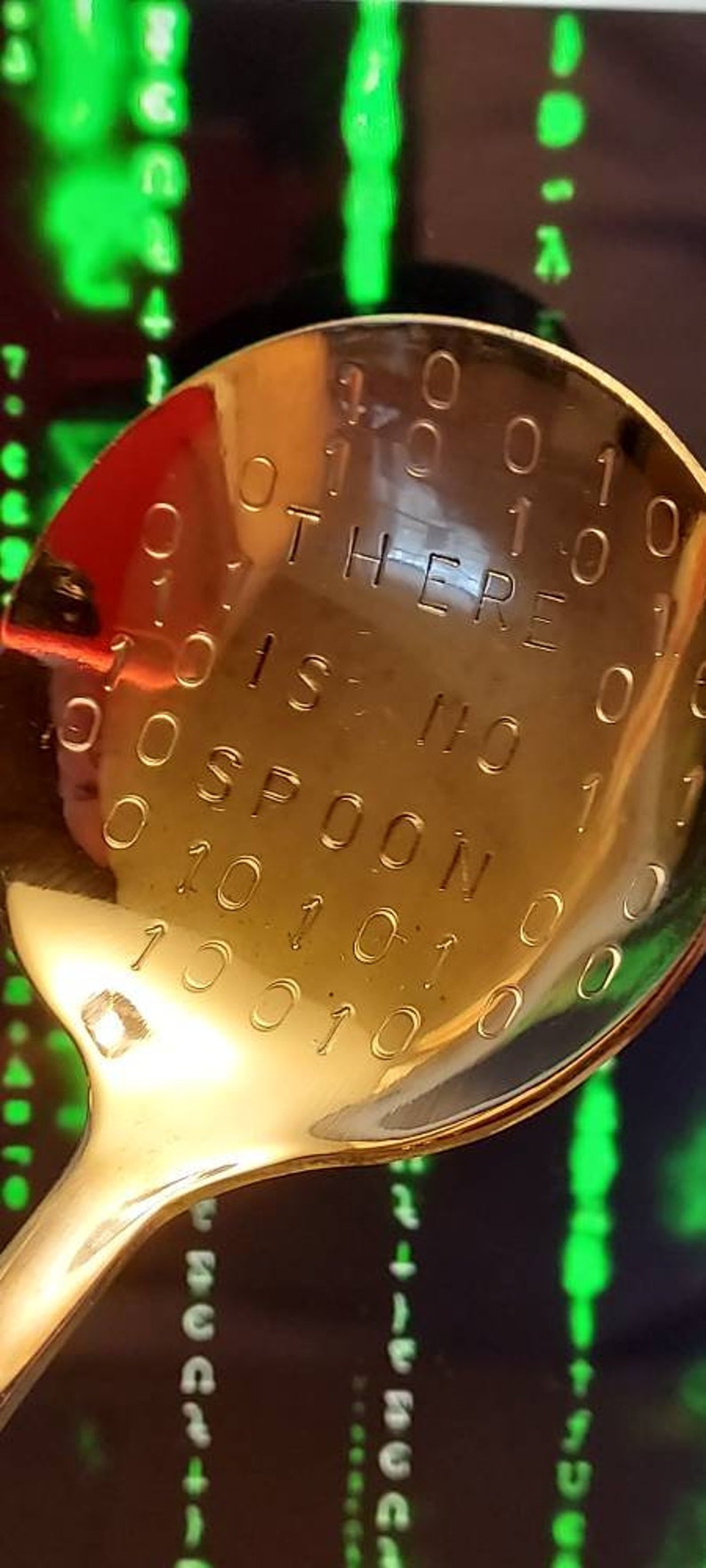 THERE is NO SPOON Binary Matrix. Matrix Resurrection Inspired | Etsy